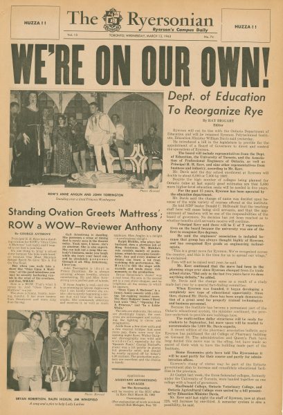 Ryerson 7025 – Five Pivotal Moments in Ryerson’s History – Toronto ...
